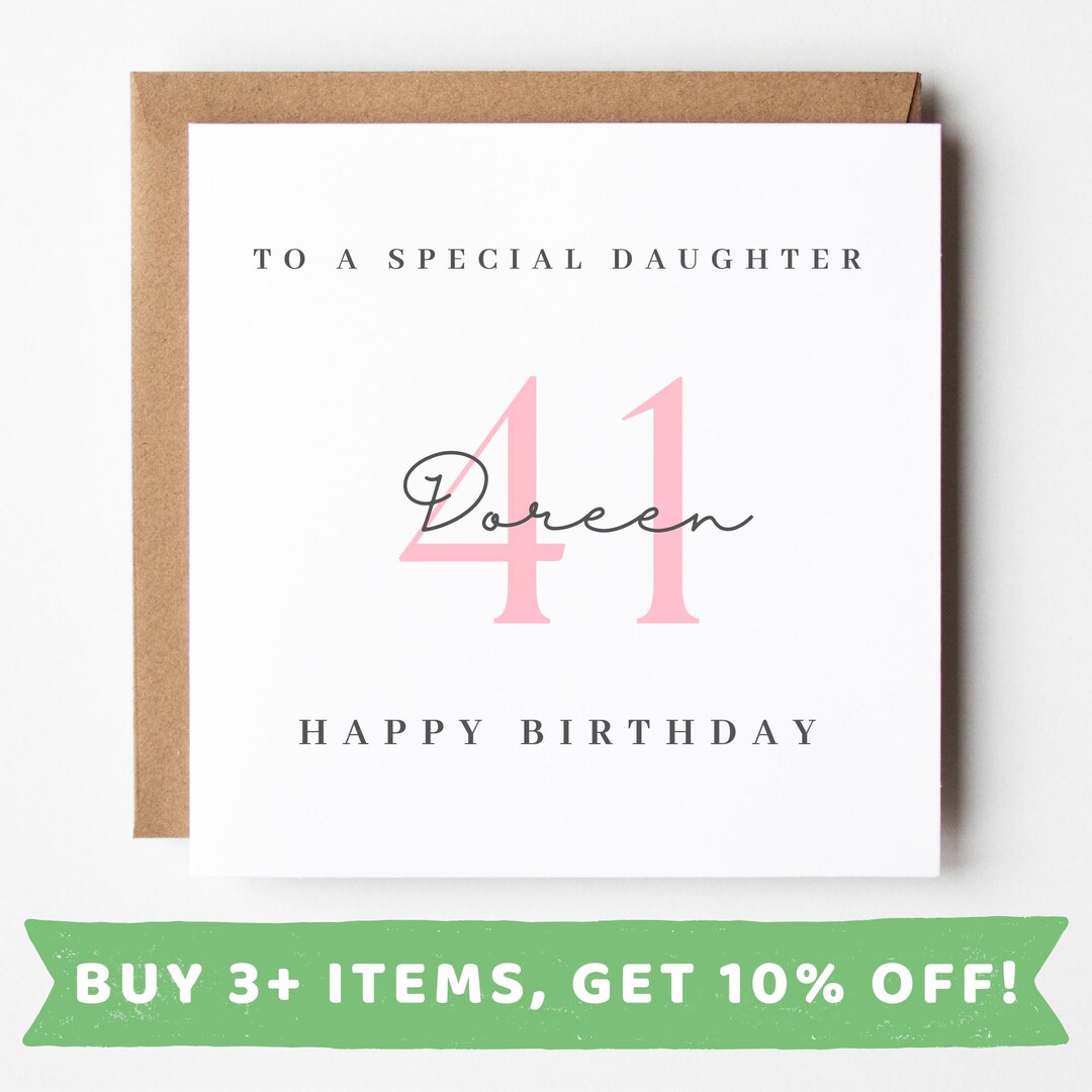 Daughter 41st Birthday Card Daughter 41st Birthday Cards Daughter 41st ...