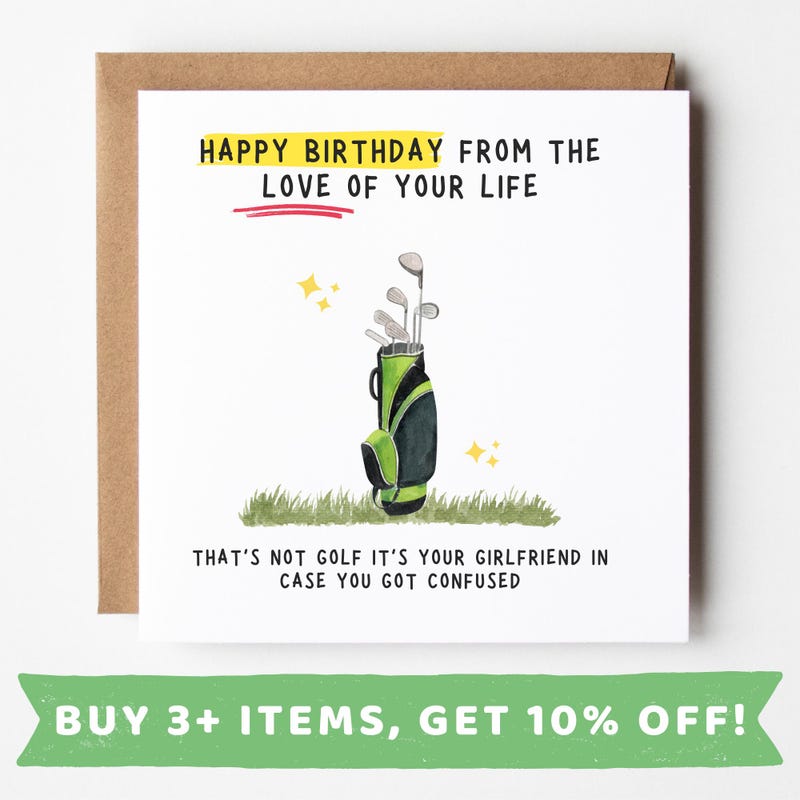 Golf Card - Etsy UK