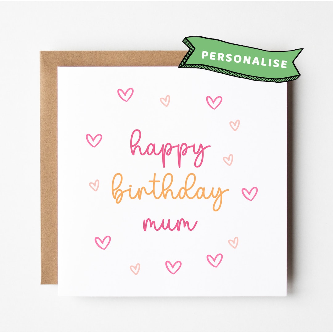 Mum Birthday Card Mum Birthday Cards Mum Birthday Gift Mum Birthday ...