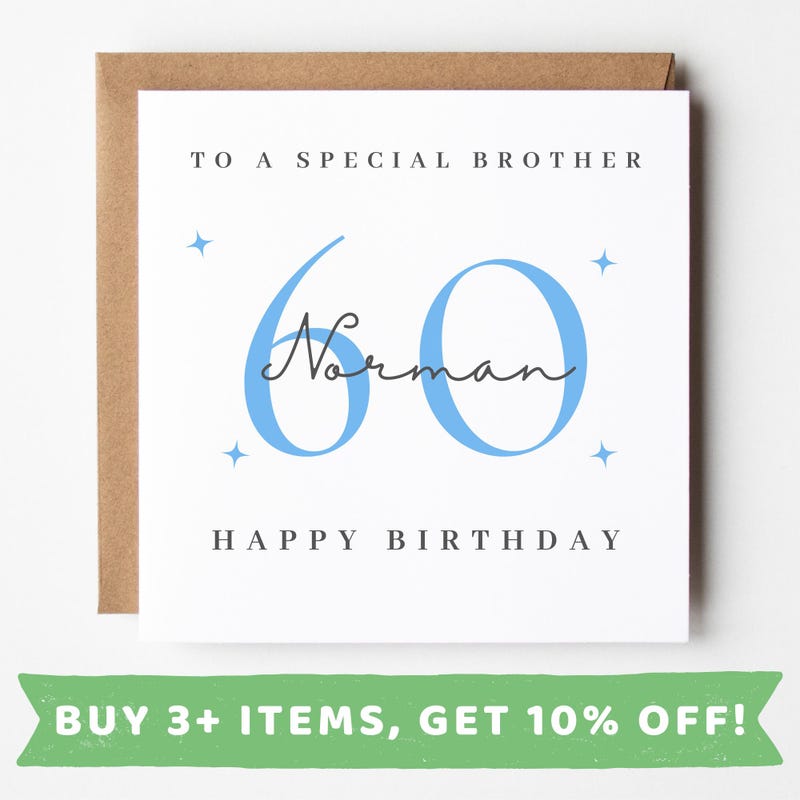 Personalised Brother 60 - Etsy UK