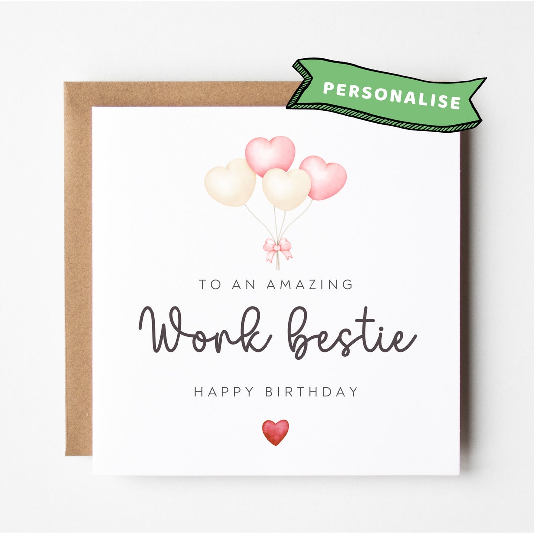 Work Bestie Birthday Card Work Bestie Birthday Cards Work Bestie ...