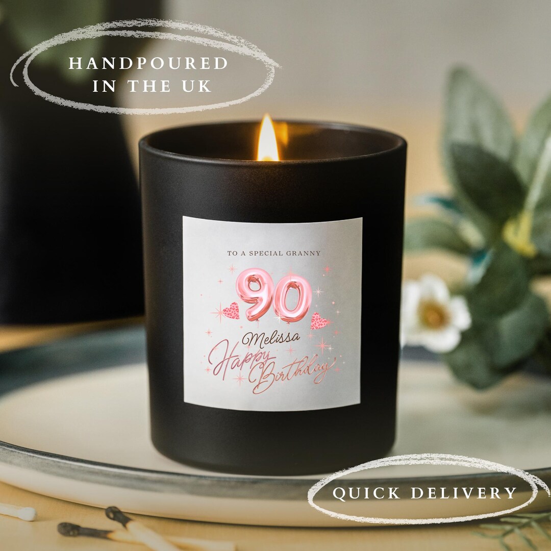 Granny 90th Birthday Candle Granny 90th Birthday Candles Granny 90th Birthday Gift Granny 90th ...