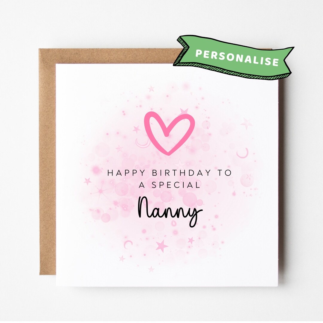 Nanny Birthday Card Nanny Birthday Cards Nanny Birthday Gift - Etsy