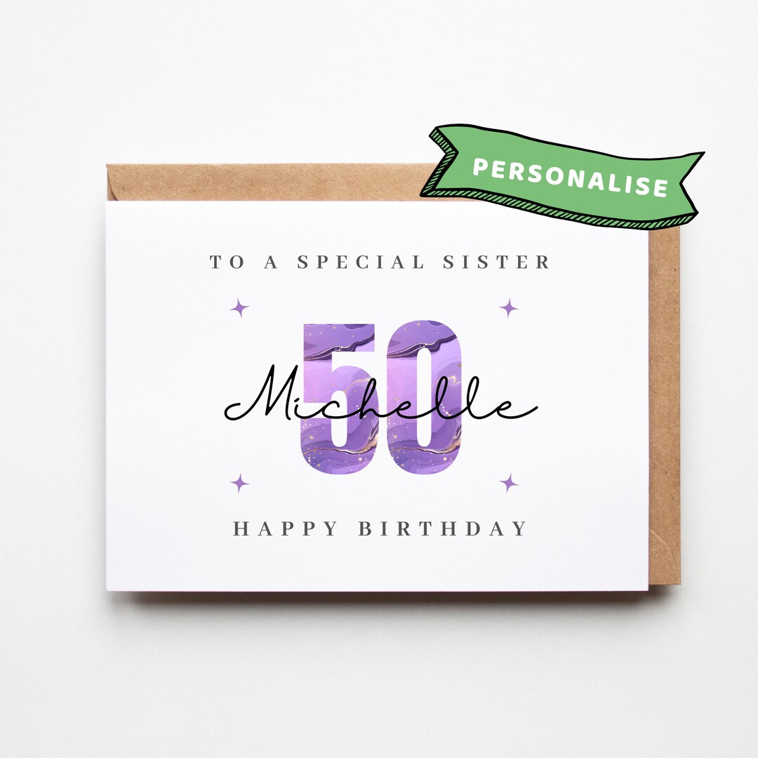 Sister 50th Birthday Card Sister 50th Birthday Cards Sister 50th