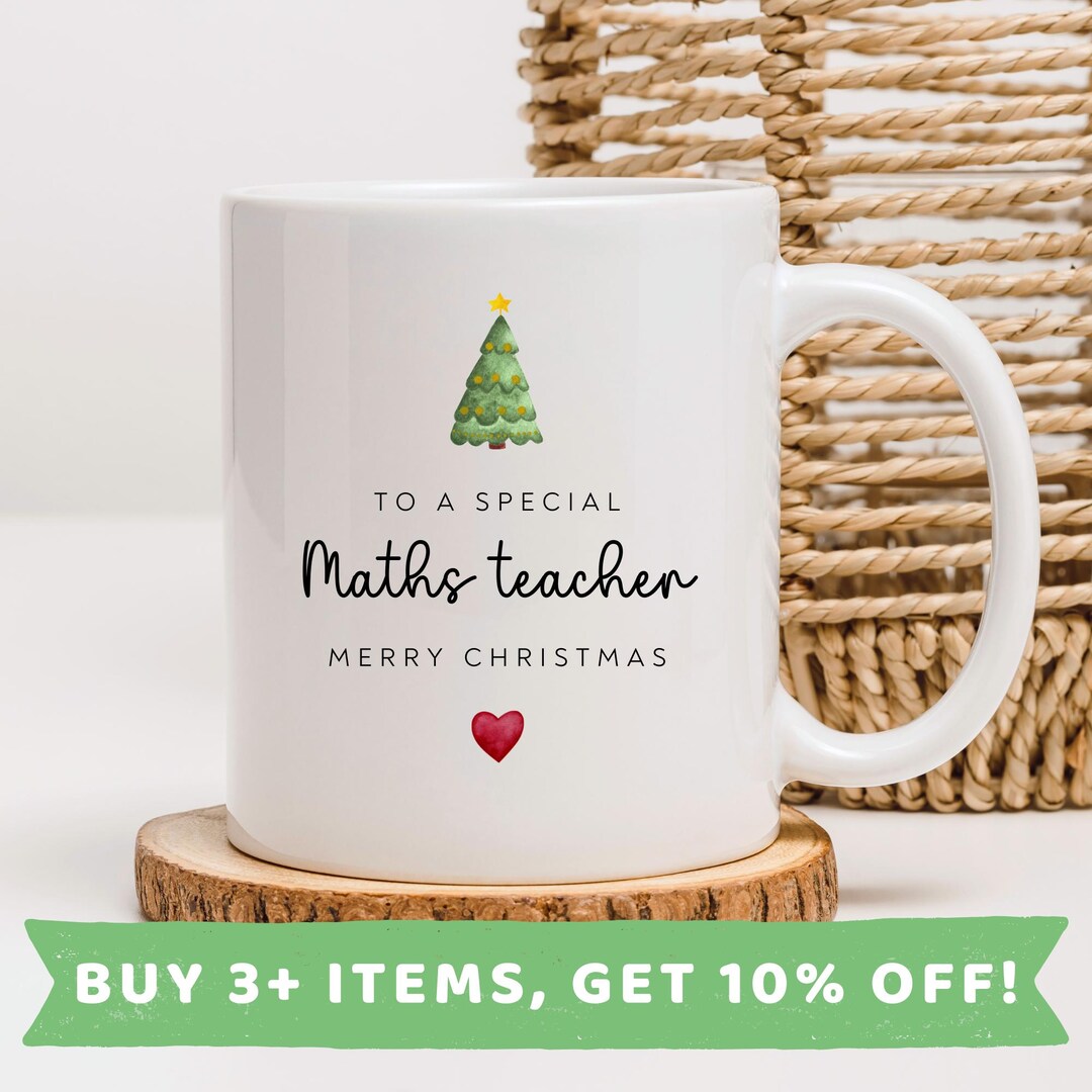 Maths Teacher Christmas Mug Maths Teacher Christmas Gift Maths Teacher ...