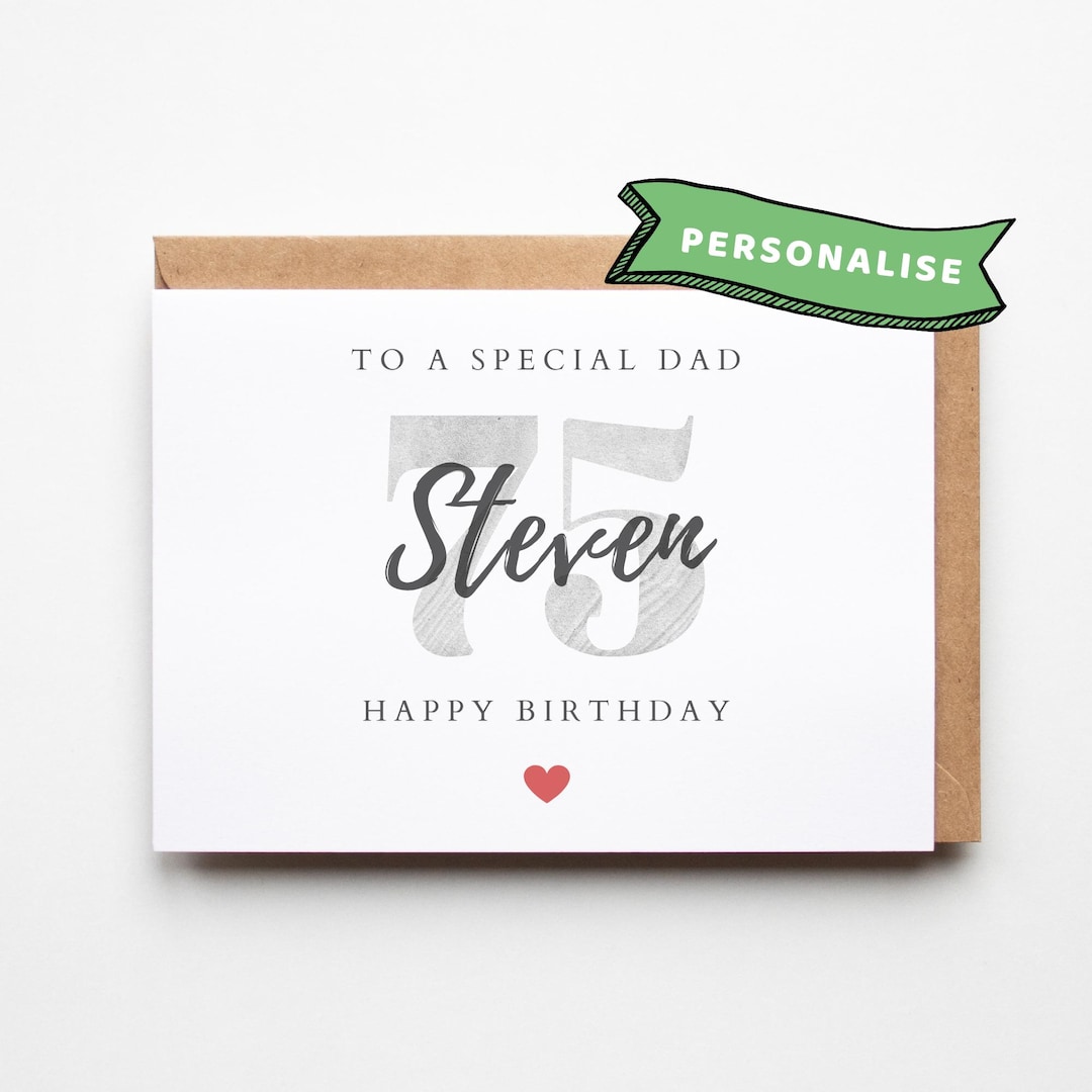 Dad 75th Birthday Card Dad 75th Birthday Cards Dad 75th Birthday Gift ...