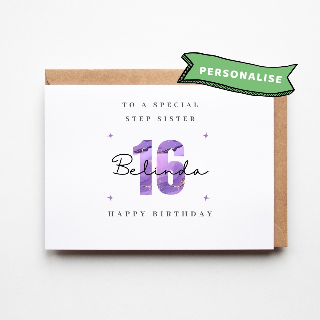 Step Sister 16th Birthday Cards Step Sister 16th Birthday Cards Step ...