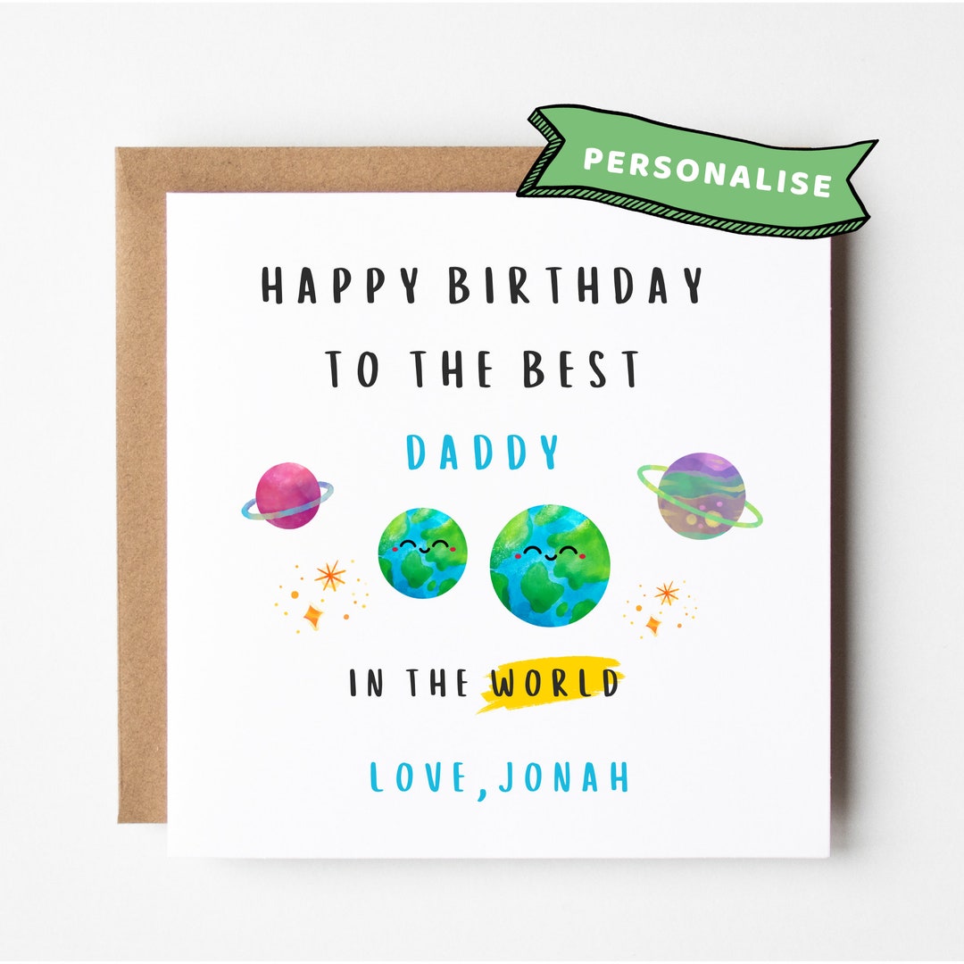 Daddy Birthday Card Happy Birthday Daddy Card Daddy Birthday Cards ...