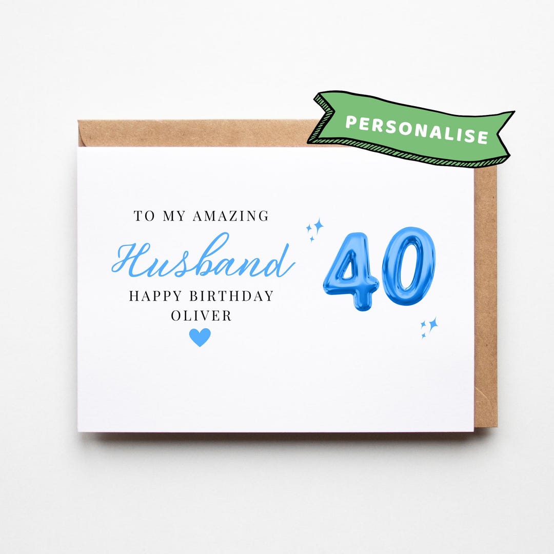 Husband 40th Birthday Card Husband 40th Birthday Cards Husband 40th ...