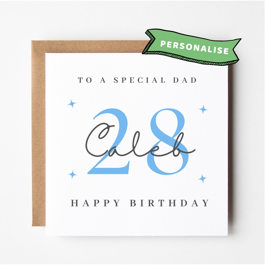 Dad 28th Birthday Card Dad 28th Birthday Cards Dad 28th Birthday Gift ...