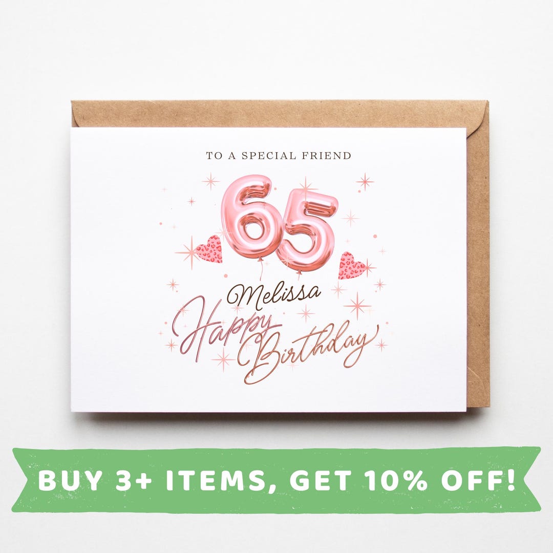 Friend 65th Birthday Card Friend 65th Birthday Cards Friend 65th ...