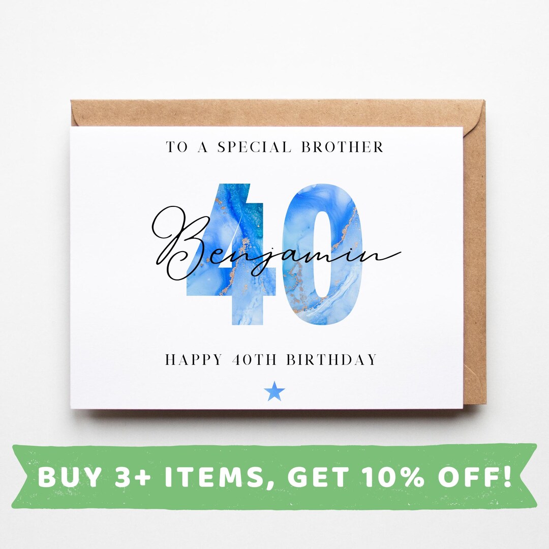 Brother 40th Birthday Card Brother 40th Birthday Cards Brother 40th ...
