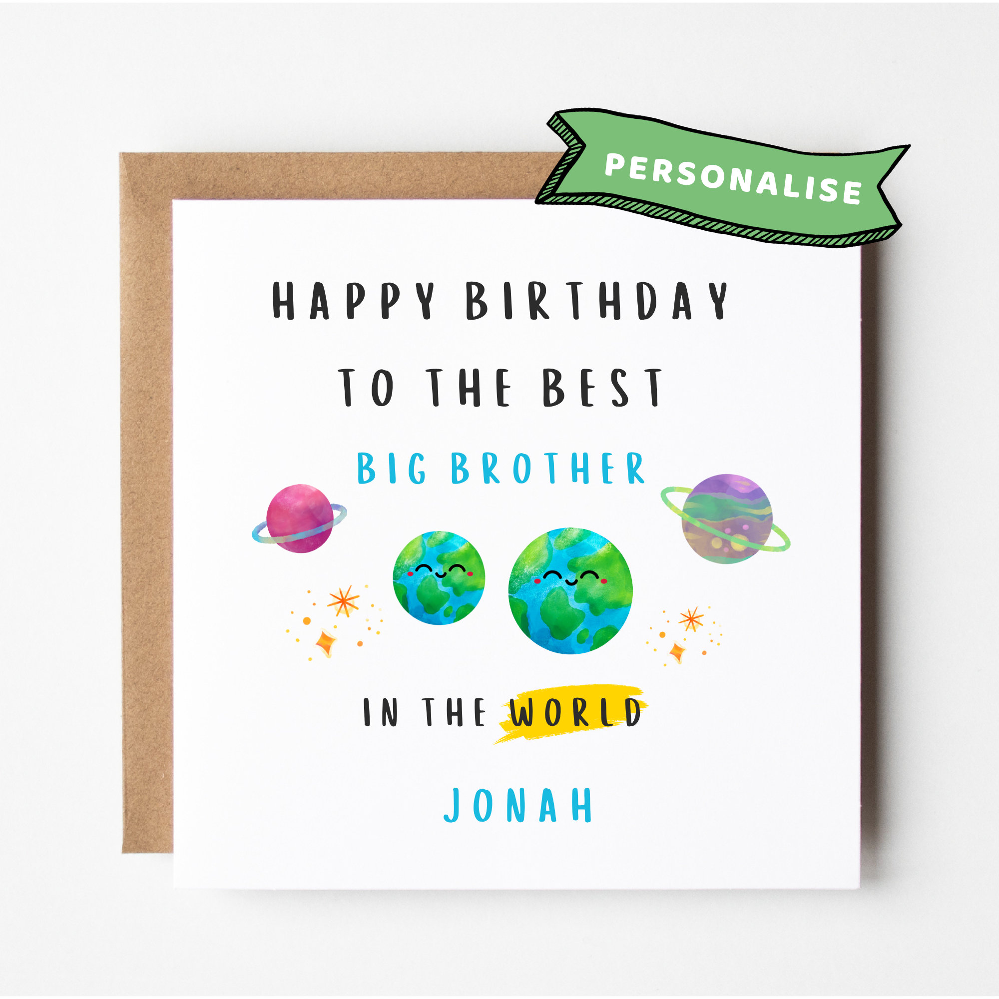 Personalised Big Brother Birthday Card Big Brother Birthday - Etsy UK