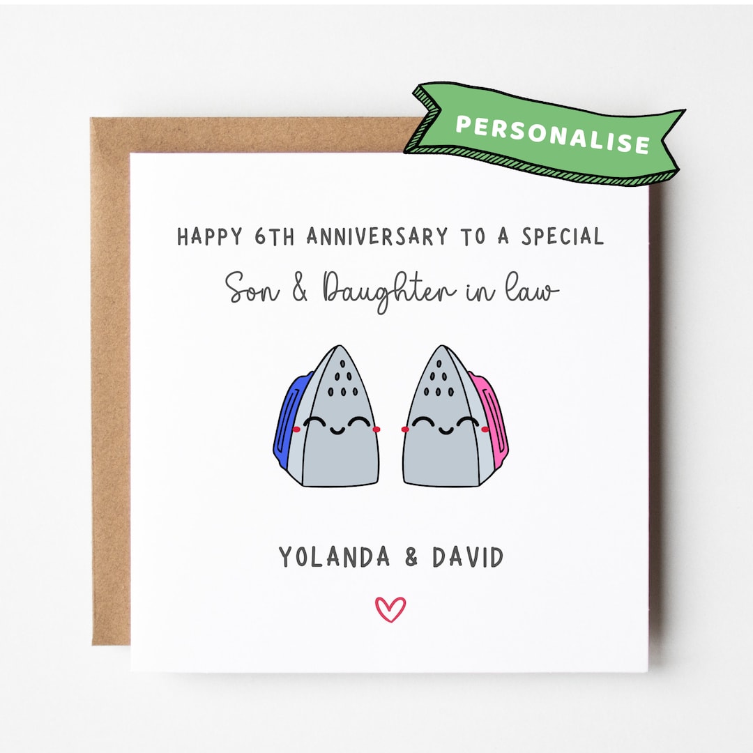 6th Wedding Anniversary Card 6th Wedding Anniversary Gift Iron 6th ...