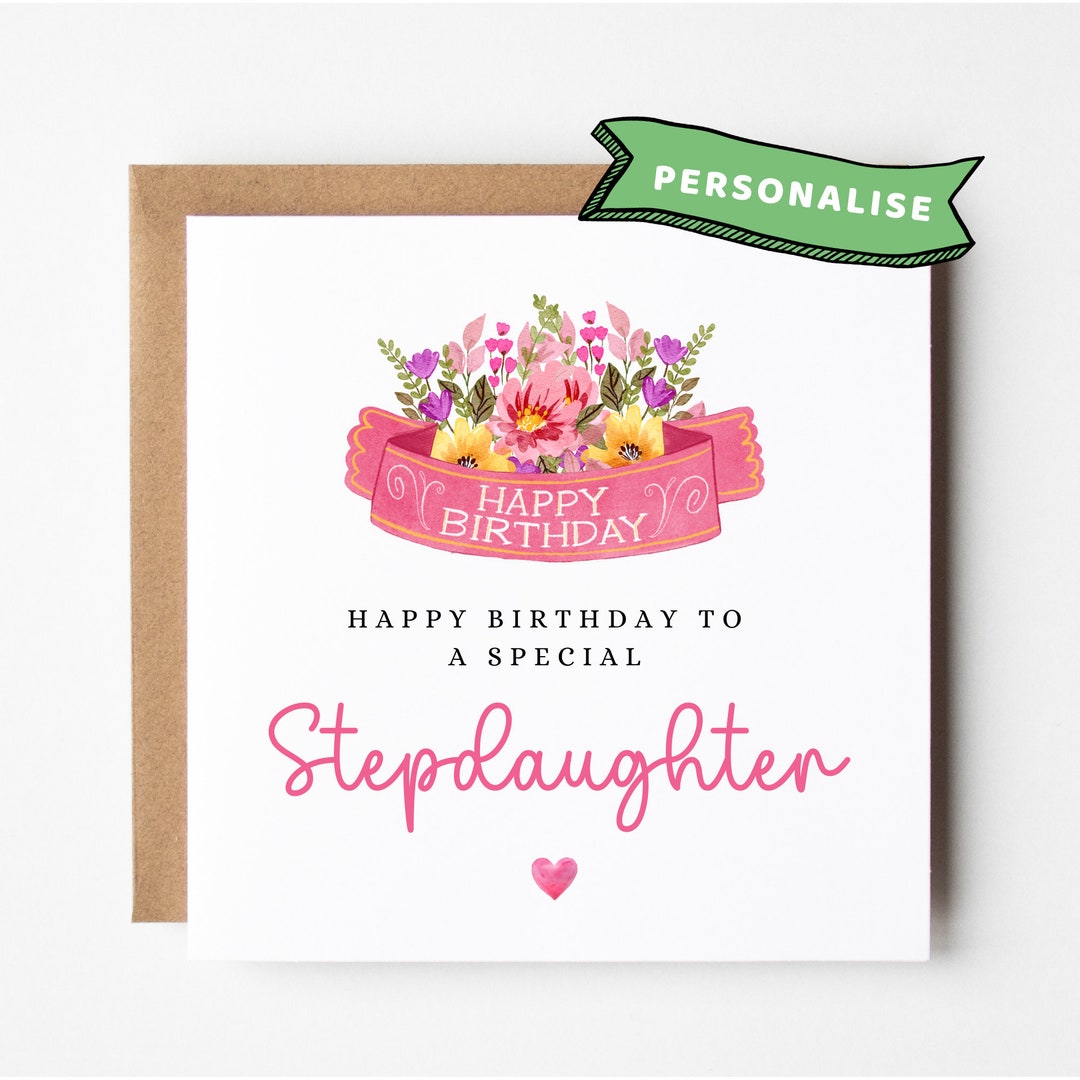 Step Daughter Birthday Card Step Daughter Birthday Cards Step Daughter ...