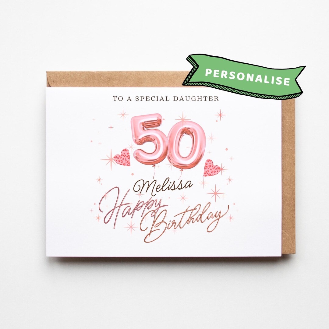Daughter 50th Birthday Card Daughter 50th Birthday Cards Daughter 50th ...