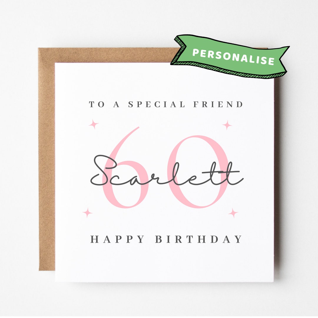 Friend 60th Birthday Card Friend 60th Birthday Cards 60th Birthday Gift ...