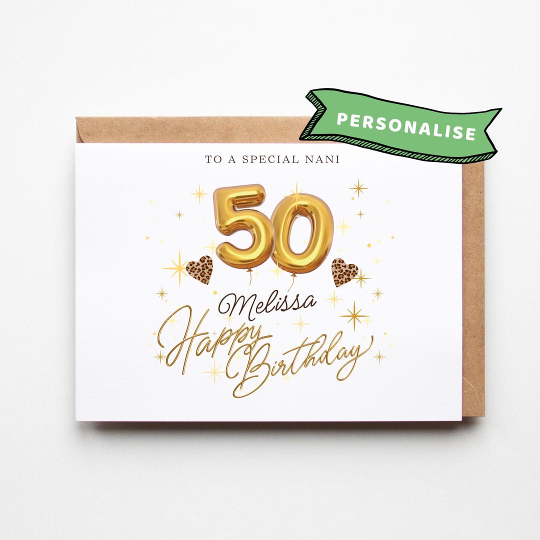 Nani 50th Birthday Card Nani 50th Birthday Cards Nani 50th Birthday ...
