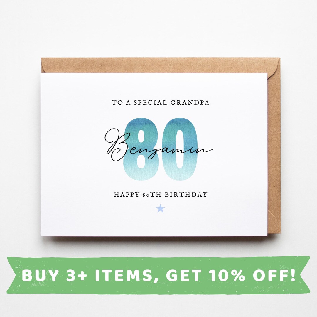 Grandpa 80th Birthday Card Grandpa 80th Birthday Cards Grandpa 80th ...