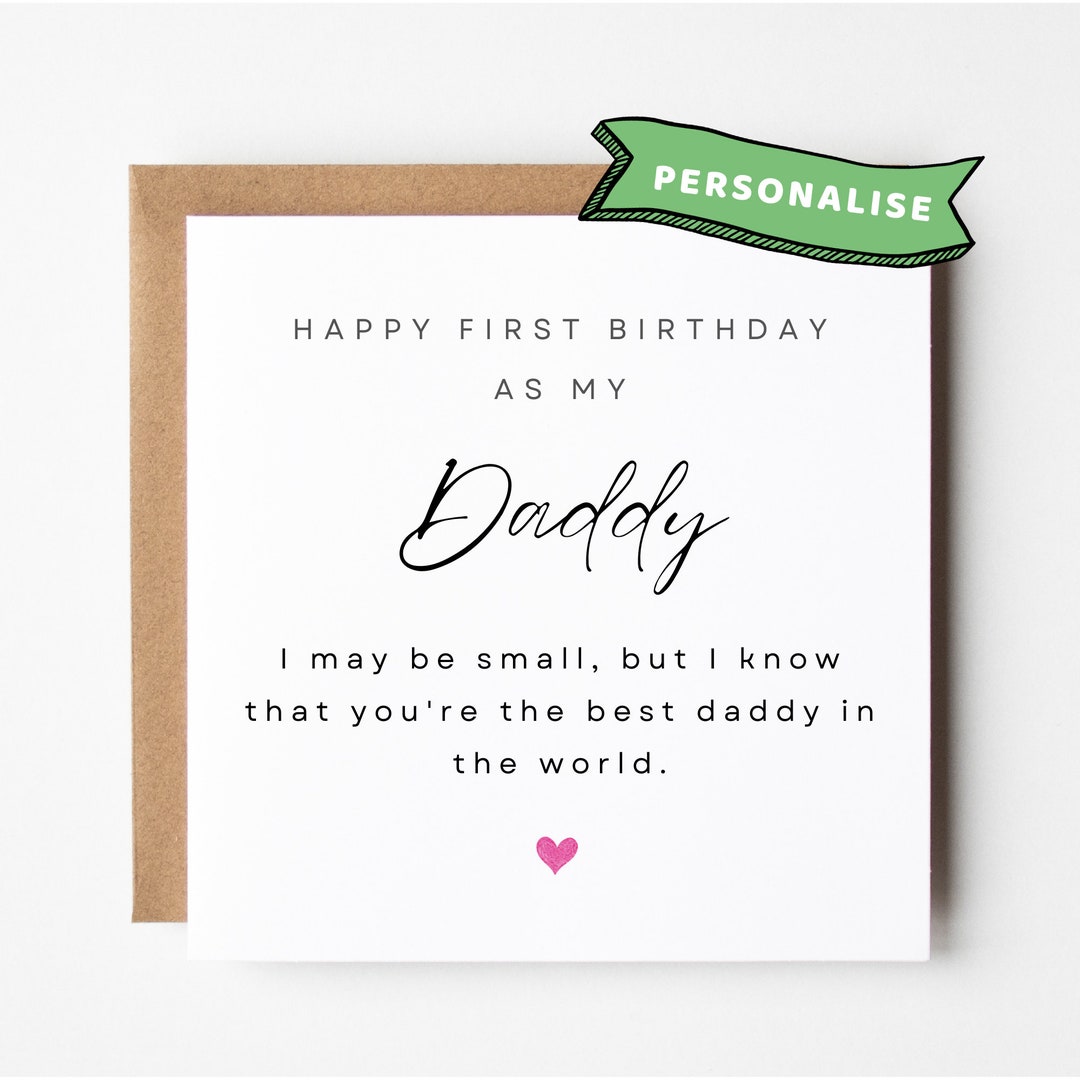 First Birthday Card for Daddy First Birthday Card First Birthday Card ...