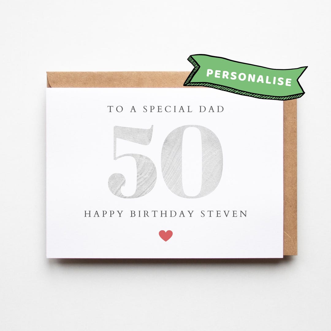 Dad 50th Birthday Card Dad 50th Birthday Cards Dad 50th Birthday Gift ...