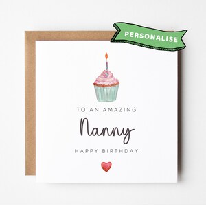 Nanny Birthday Card Nanny Birthday Cards Nanny Birthday Gift Nanny ...