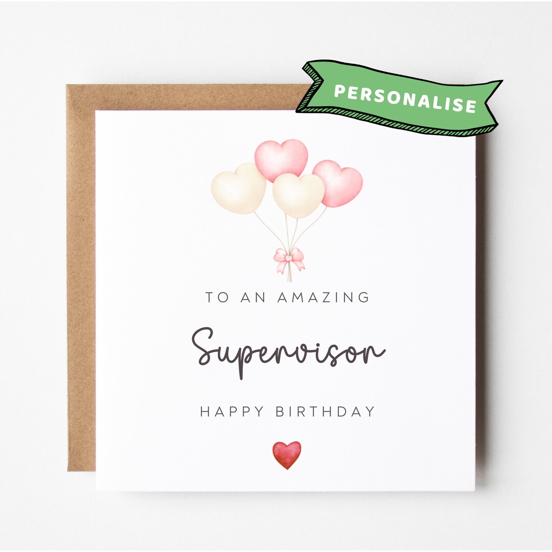 Supervisor Birthday Card Supervisor Birthday Cards Supervisor Birthday ...