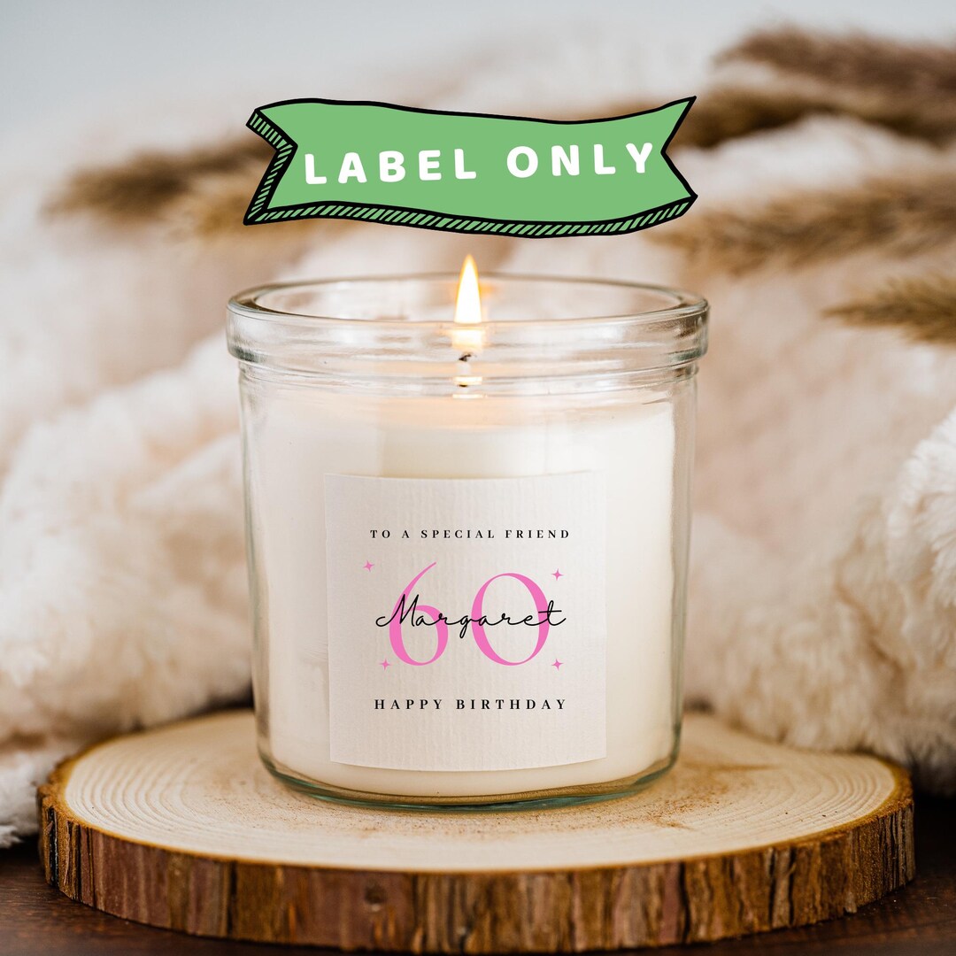 Friend 60th Birthday Candle Sticker Friend 60th Birthday Stickers ...