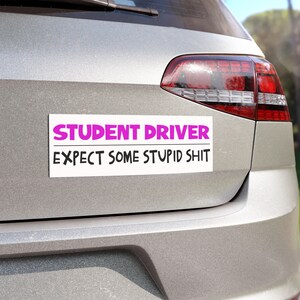Student Driver Car Bumper Magnet Funny Rookie Learner Driver Bumper ...