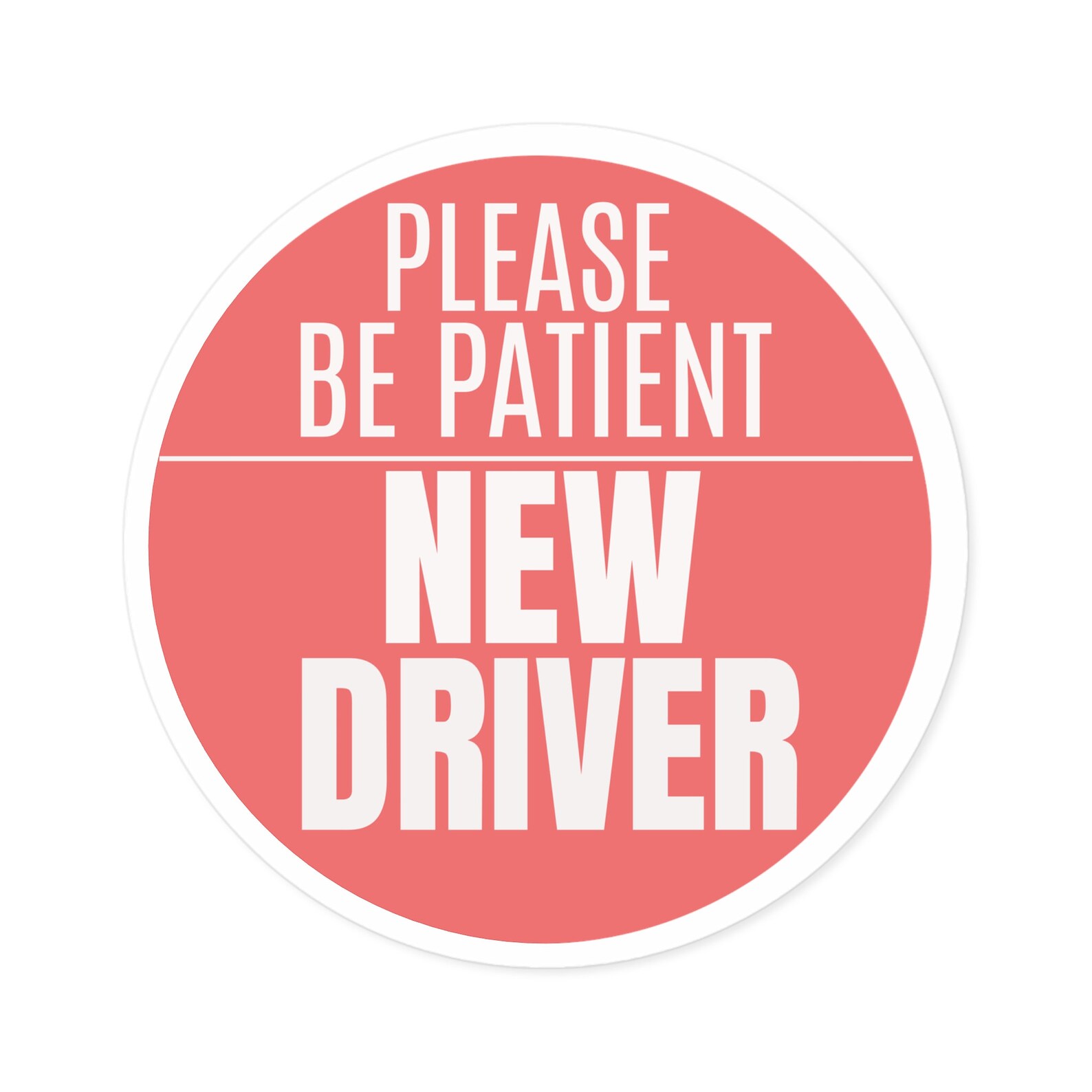 New Driver Car Bumper Sticker Funny Student Driver Nervous Rookie ...