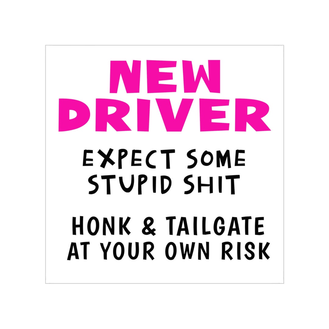 New Driver Transparent Car Stickers Please Be Patient Learner Rookie ...