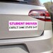 Student Driver Car Bumper Magnet - Funny Rookie Learner Driver Bumper ...