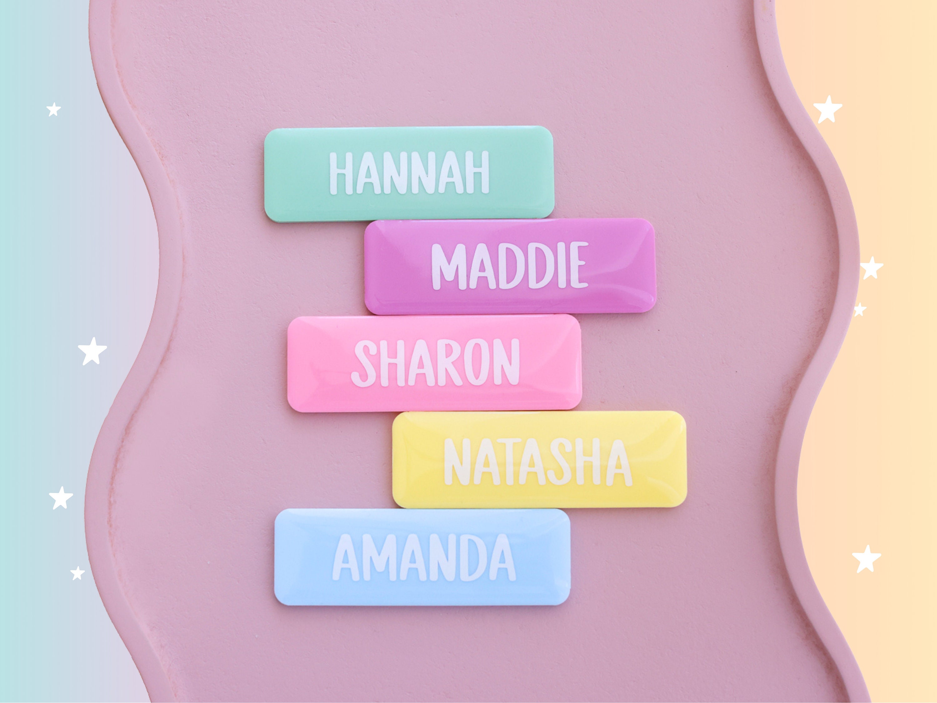Personalised Work Name Badge Stand Out in Style - Etsy