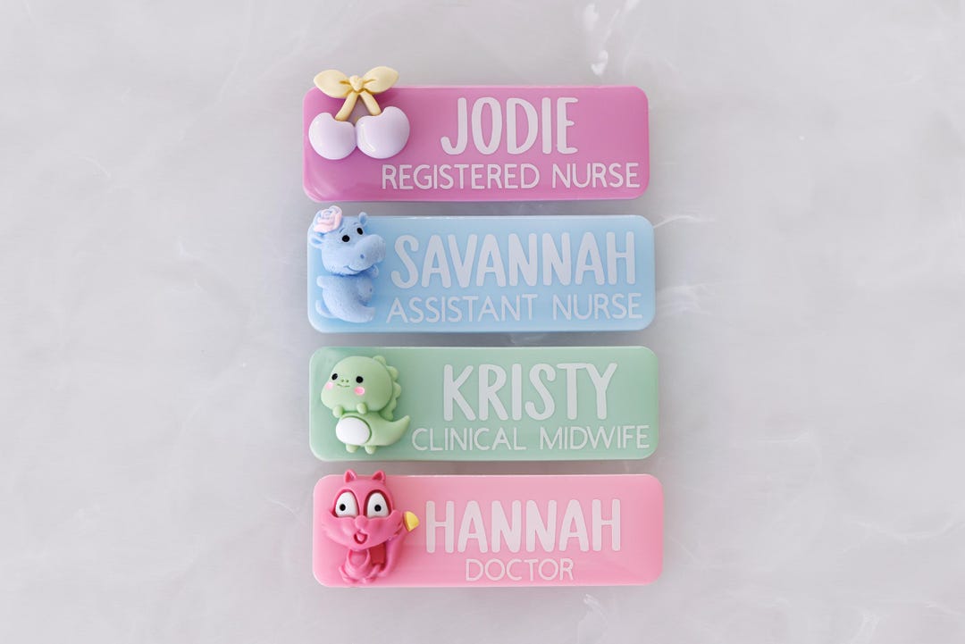 Personalized Acrylic Work Name Badge: Nurse, Daycare, Occupational ...
