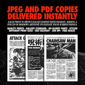Jujutsu Kaisen Satoru Gojo V4 | 1 Piece Set Manga Art | Anime Wall ...