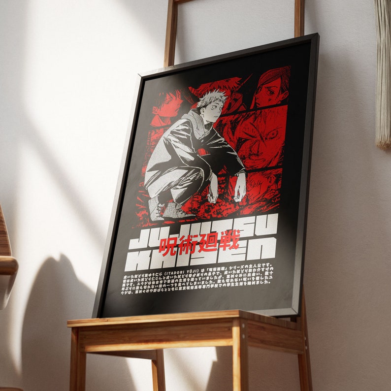 Jujutsu Kaisen Yuji Itadori Poster 1 Piece Set Manga Art Anime Wall ...