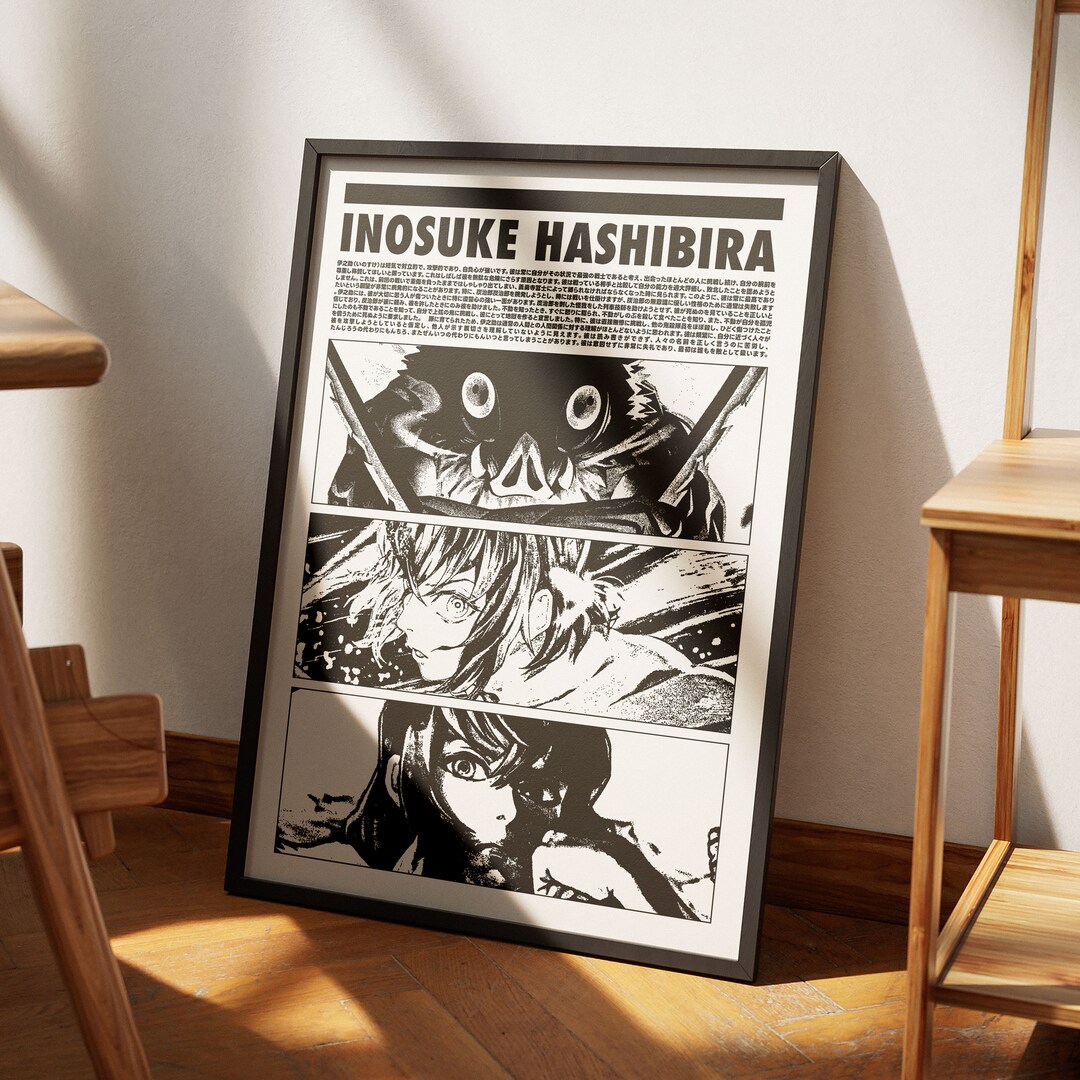 Inosuke Hashibira V2 Demon Slayer Anime Digital Poster, Anime Gifts ...