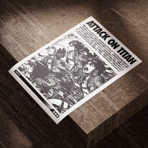 Attack on Titan Poster Set of 1, Attack on Titan Art Anime Wall Print ...