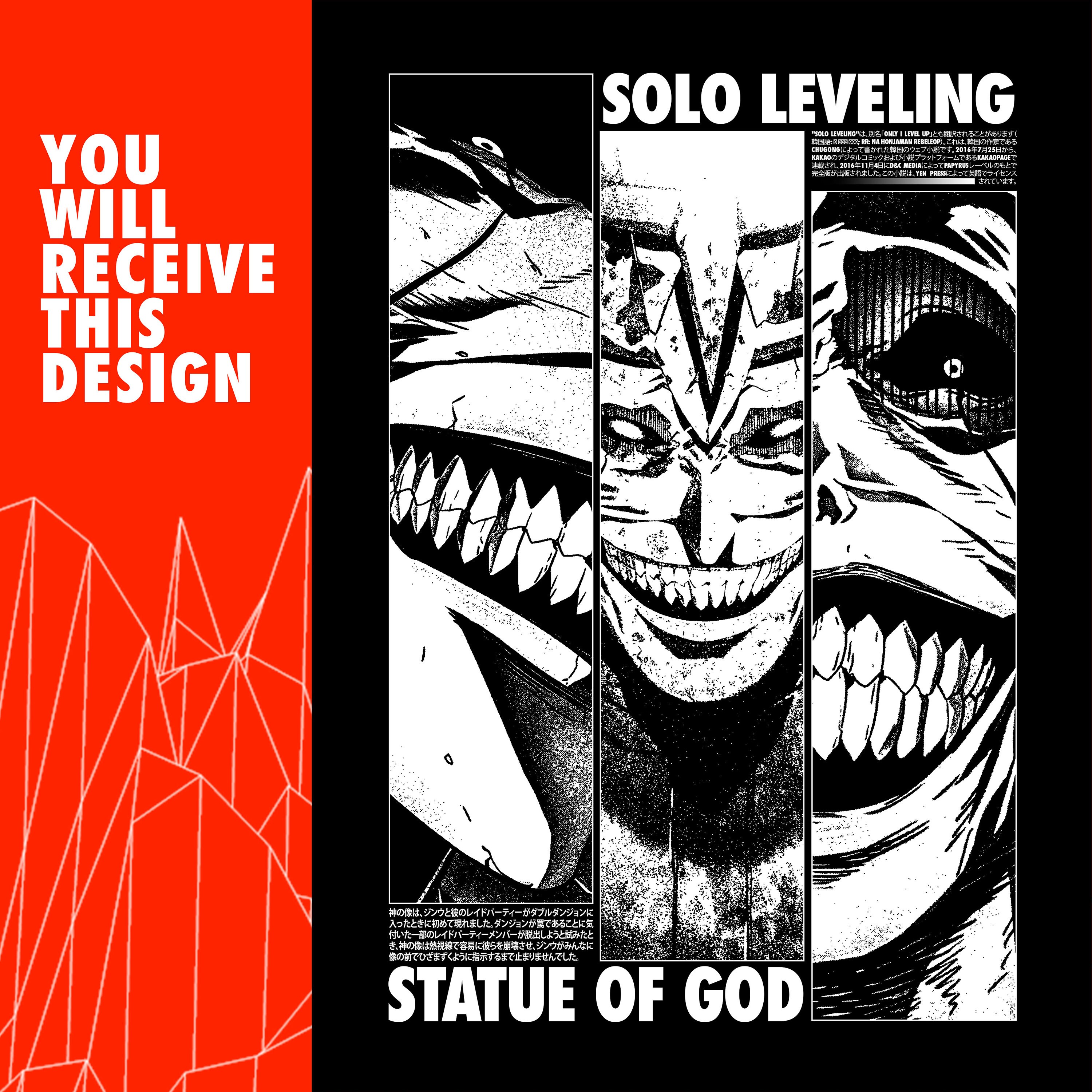 Solo Leveling Art Poster Statue of God Print Manga Art Print Anime Art ...