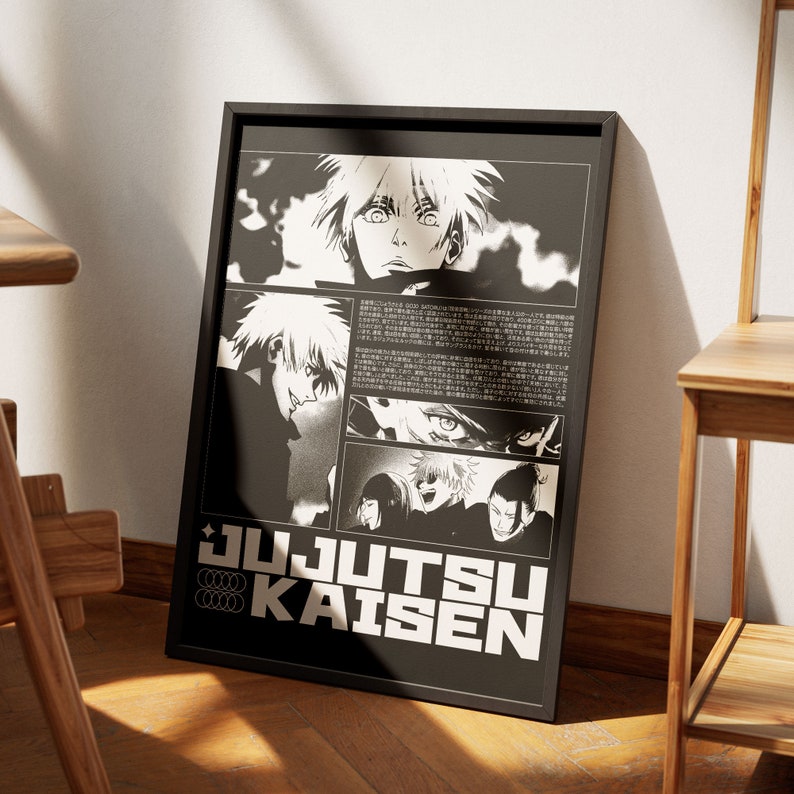 Jujutsu Kaisen Satoru Gojo Poster V3 2 Piece Set Manga Art Anime Wall ...