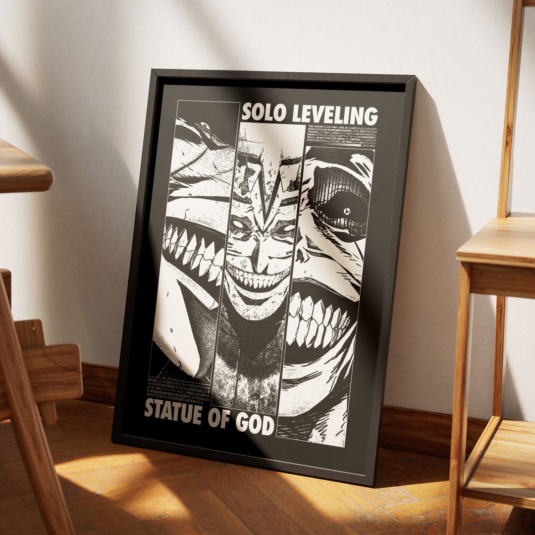 Buy Solo Leveling Art - Poster Statue of God Print - Manga Art Print ...