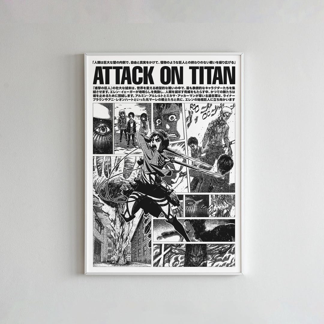 Buy Attack on Titan Poster V6, Attack on Titan Art Anime Wall Print ...