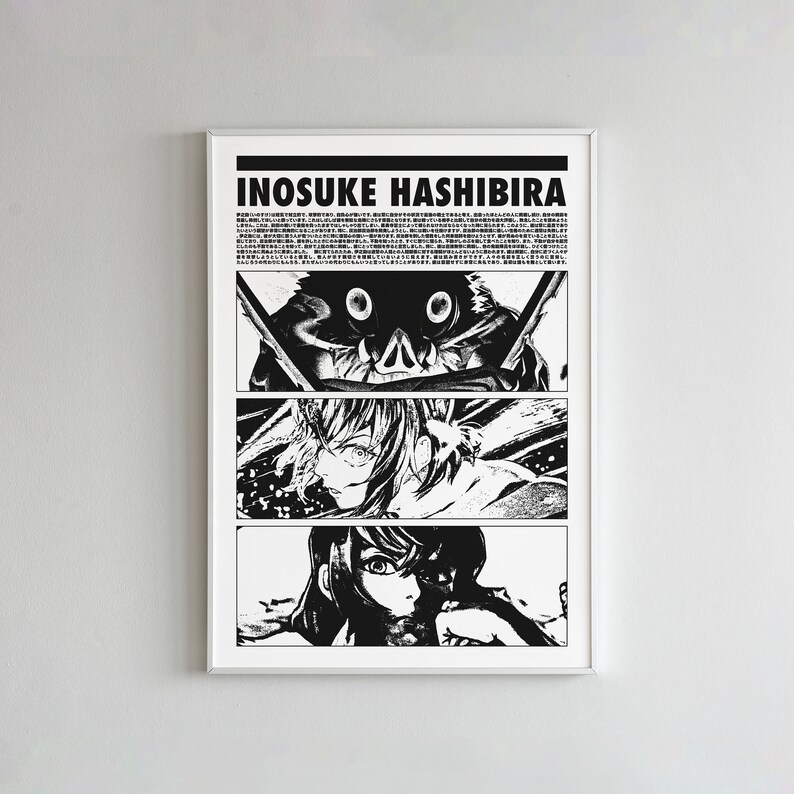 Inosuke Hashibira V2 Demon Slayer Anime Digital Poster, Anime Gifts ...