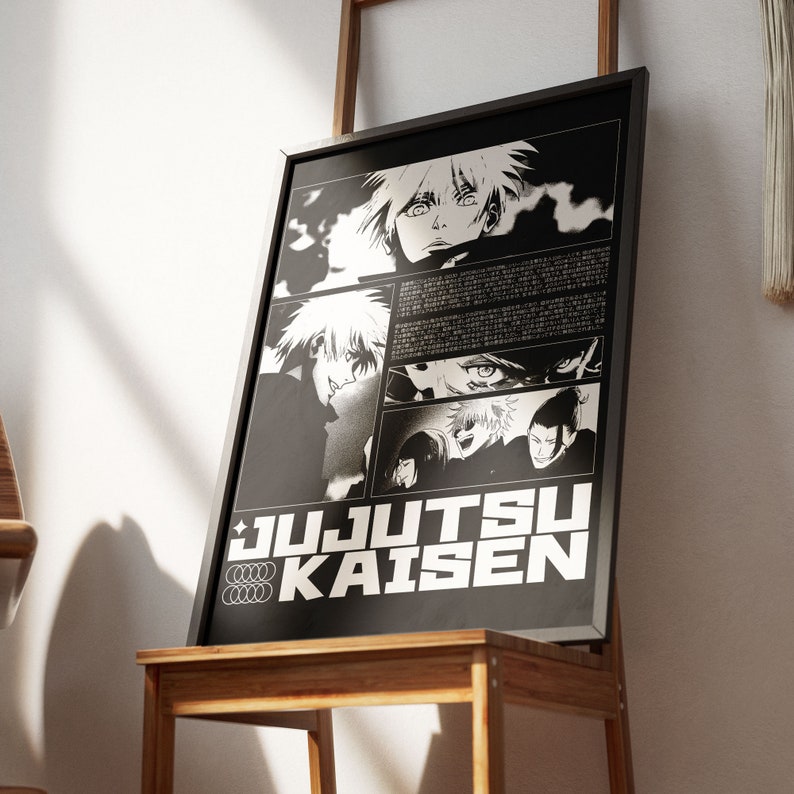 Jujutsu Kaisen Satoru Gojo Poster V3 2 Piece Set Manga Art Anime Wall ...