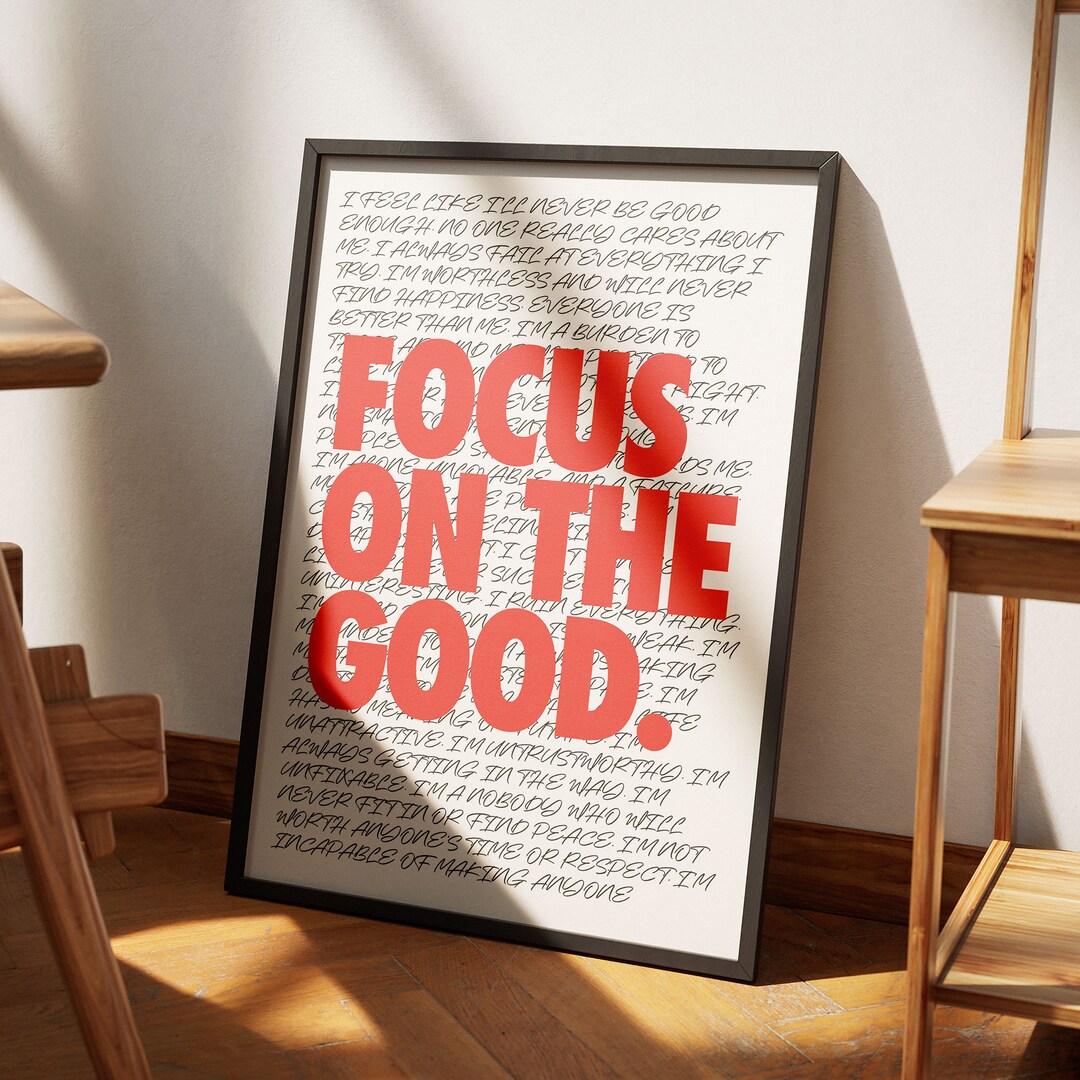 Focus on the Good Art Print: Retro Music Inspiration (digital Download ...