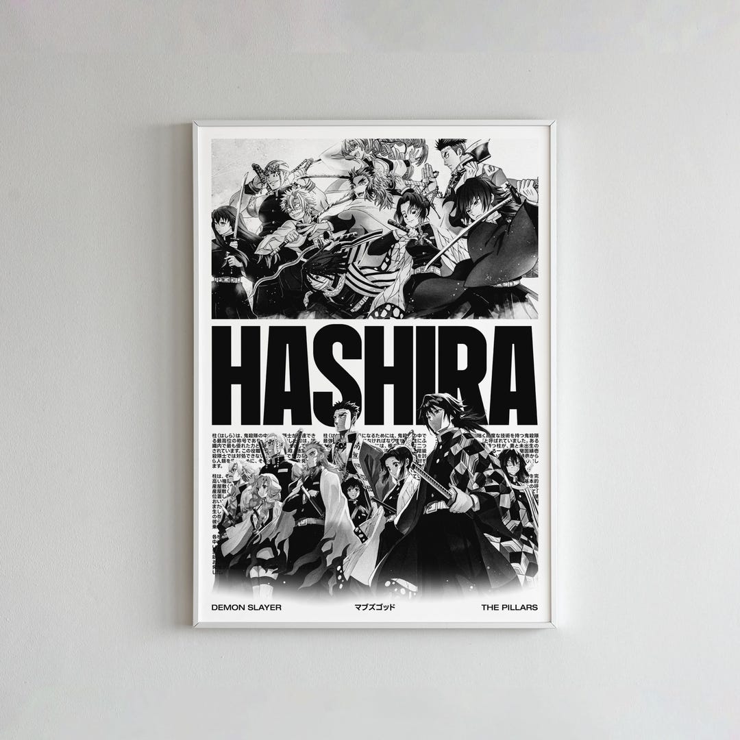 Demon Slayer Hashira Anime Digital Poster, Anime Gifts, Anime Wall Art ...