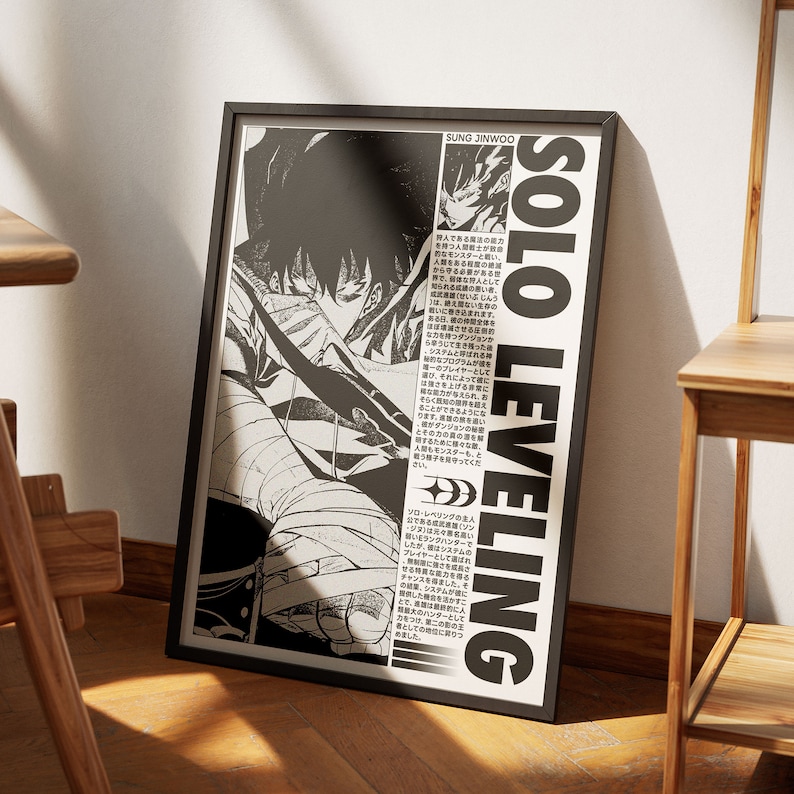 Solo Leveling Art Sung Jinwoo Print Manga Art Print Anime Art Print ...