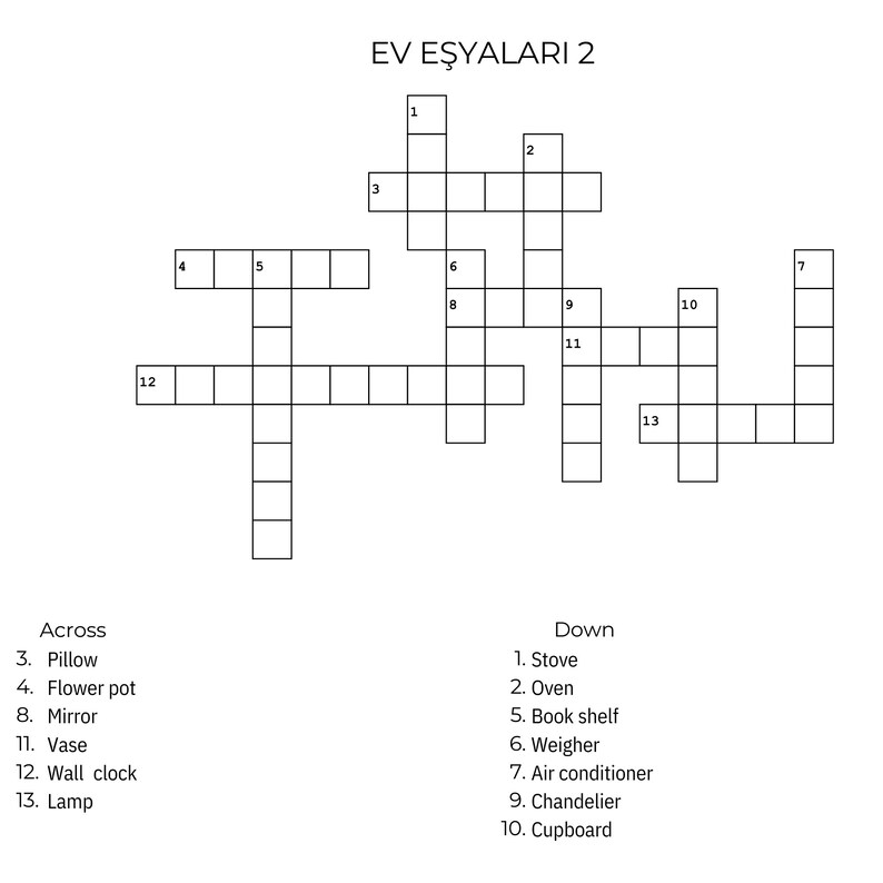 Basic Turkish Word Game - Etsy