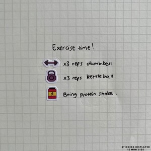 Gym Weight Stickers, Exercise Stickers, Dumbbell Sticker, Kettlebell ...