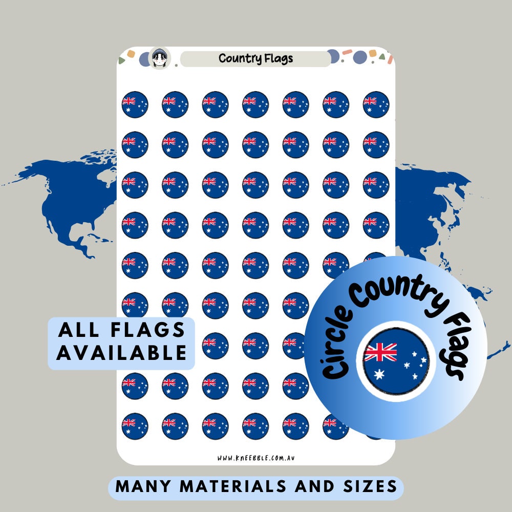 Country Flag Stickers, World Flags Sticker Sheet, National Flags, Great ...